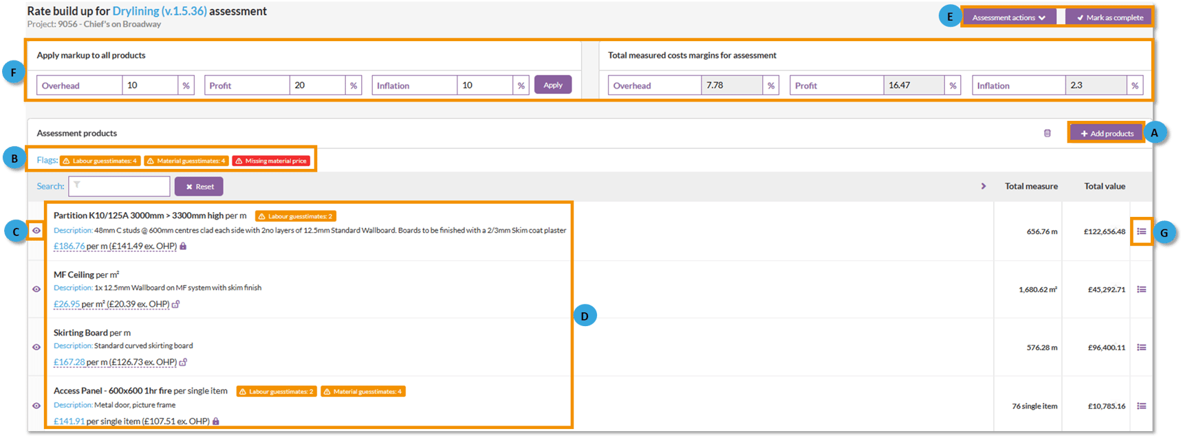 How to set up a rate build up