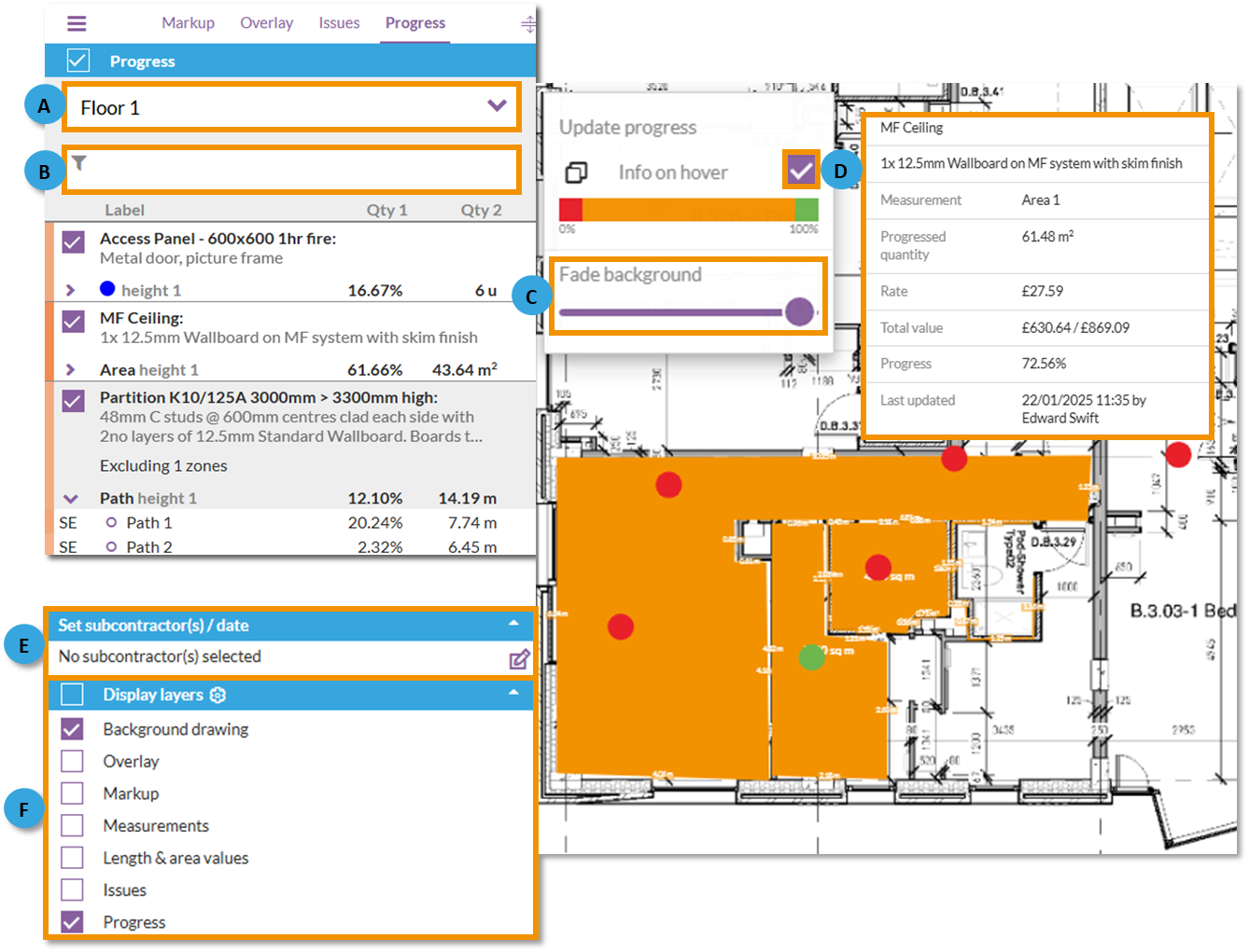 How to track subcontractor progress